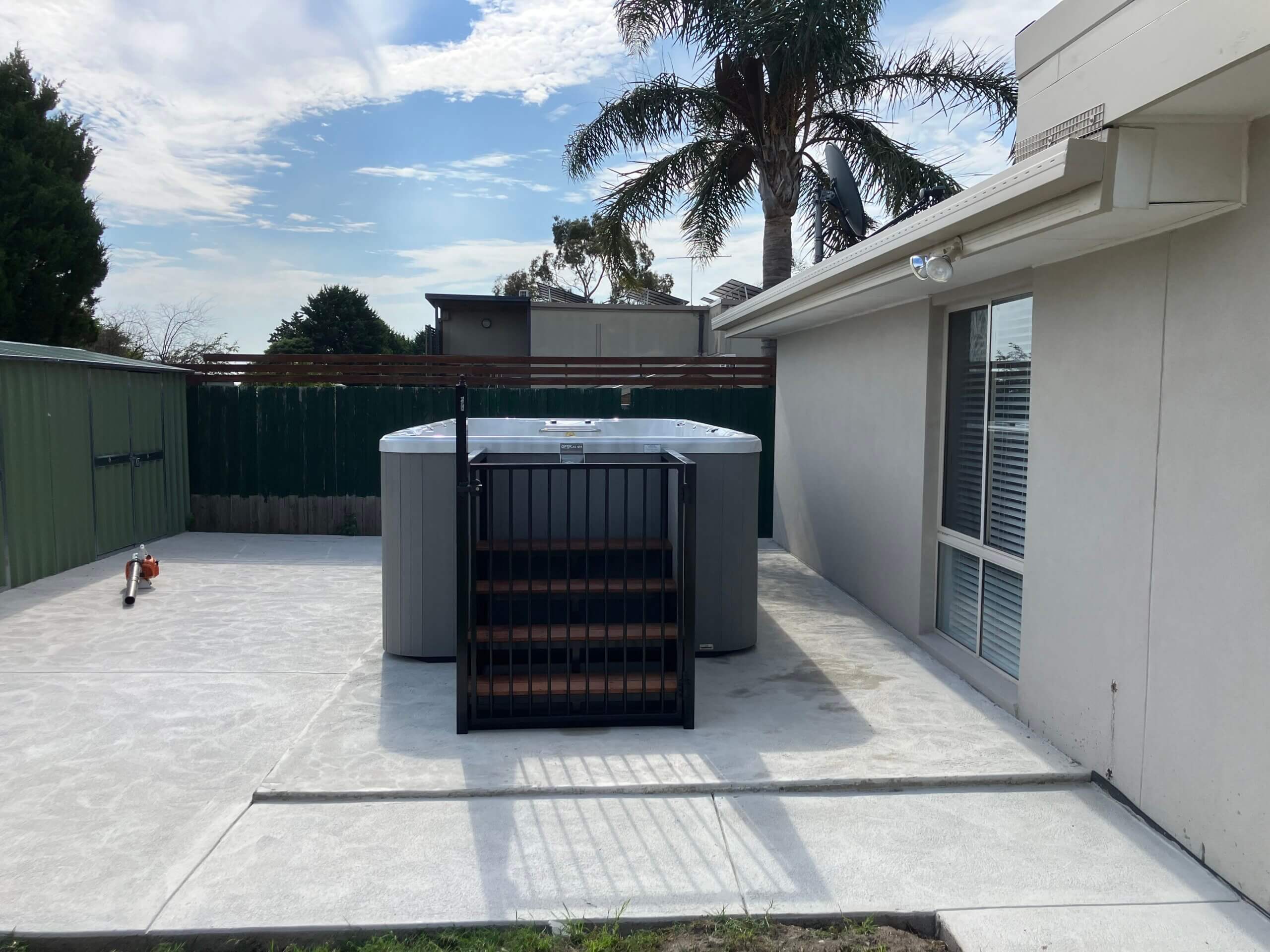 Spa + Metal Barrier - Pool Safety Network